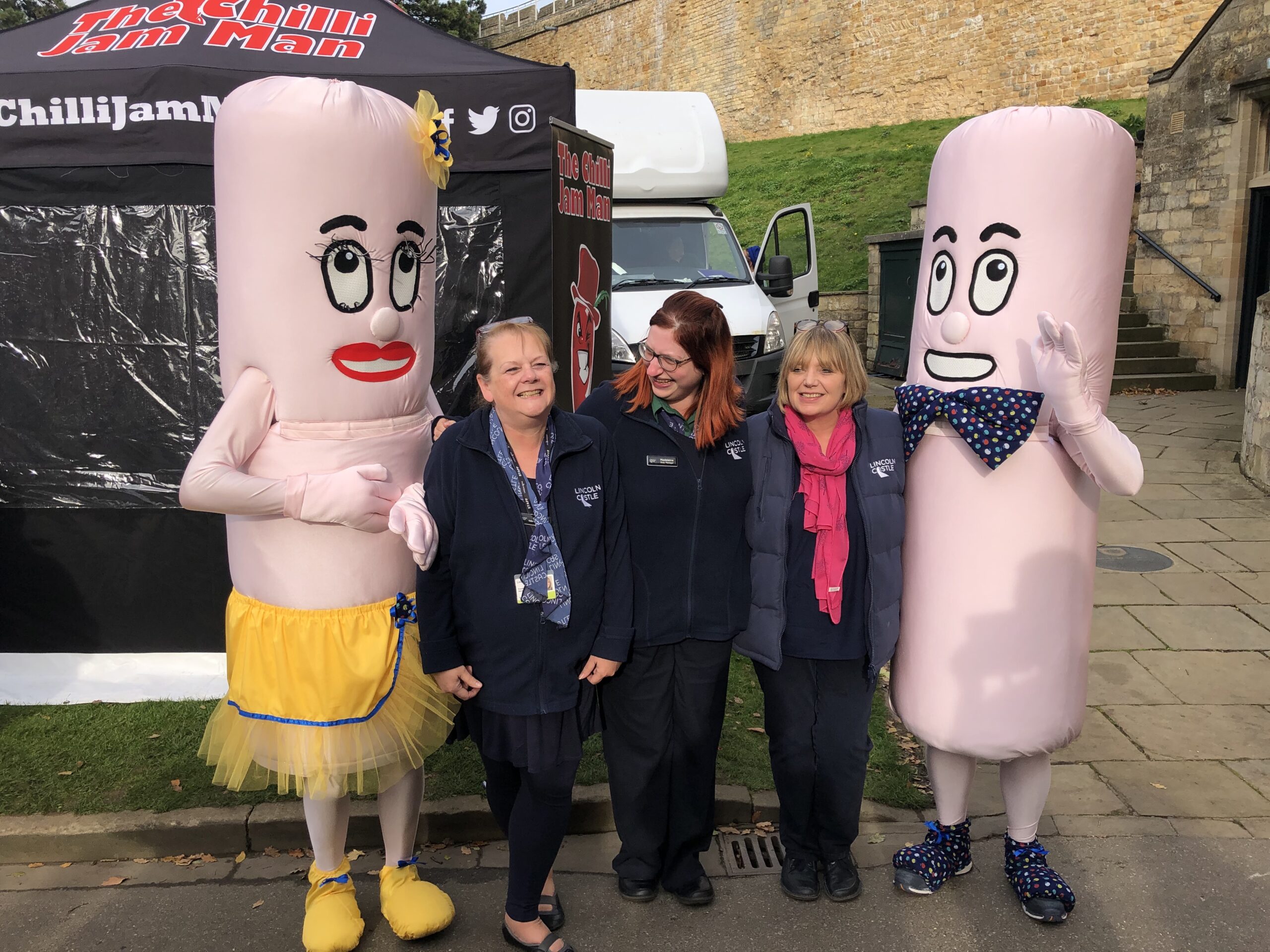 Mr & Mrs Sausage at Lincolnshire Sausage Festival - Newark Cylinders